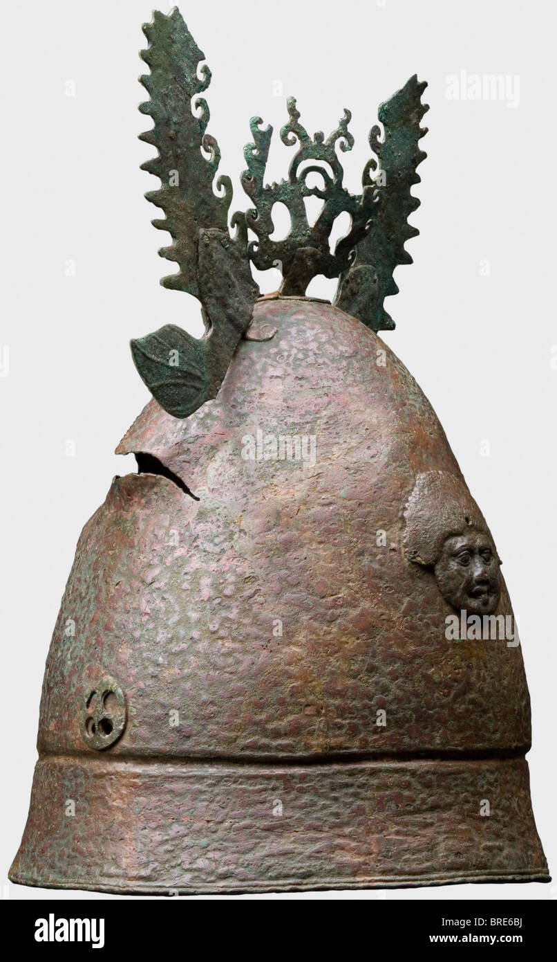 A Pilos type crested helmet, 4th/3rd century B.C. Characteristically ...