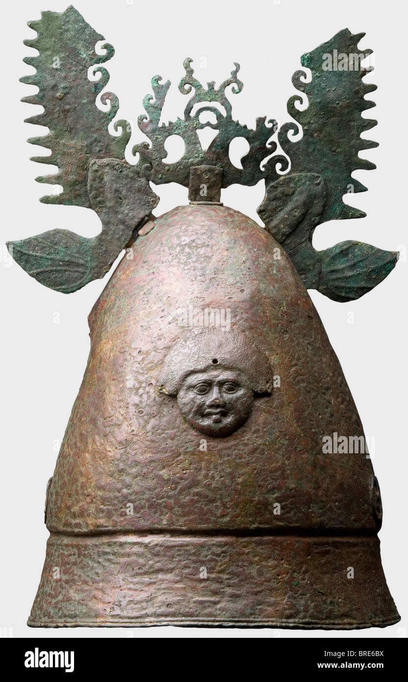 A Pilos type crested helmet, 4th/3rd century B.C. Characteristically ...