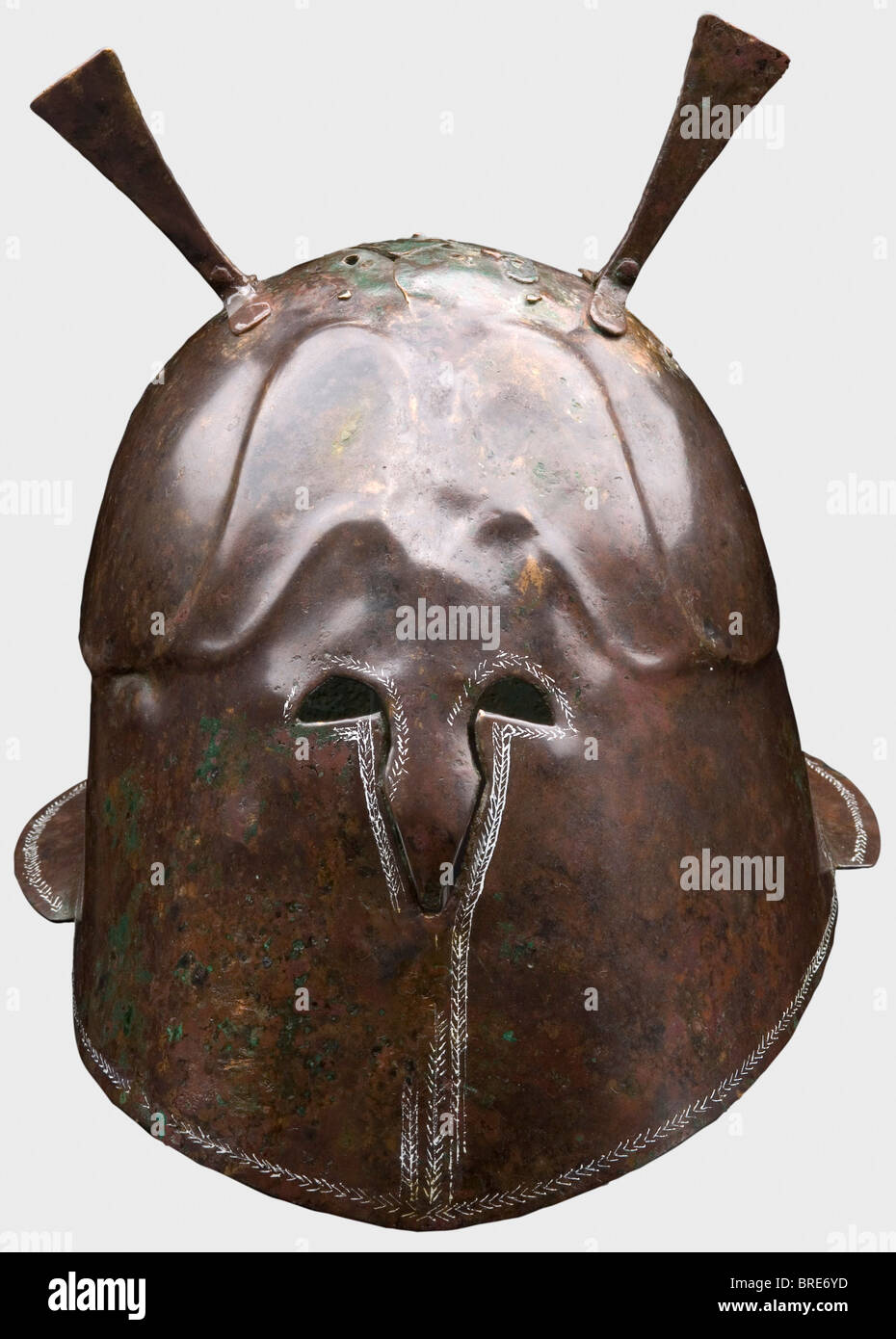An Apulian-Corinthian helmet, 6th/5th century B.C. Helmet with tall ...