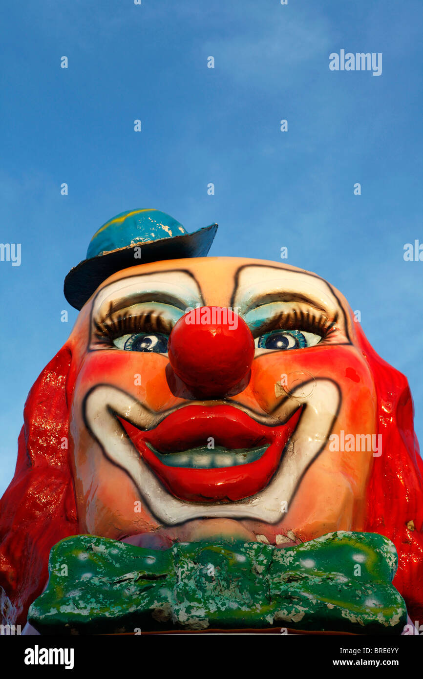 A clown's face under a blue sky Stock Photo - Alamy