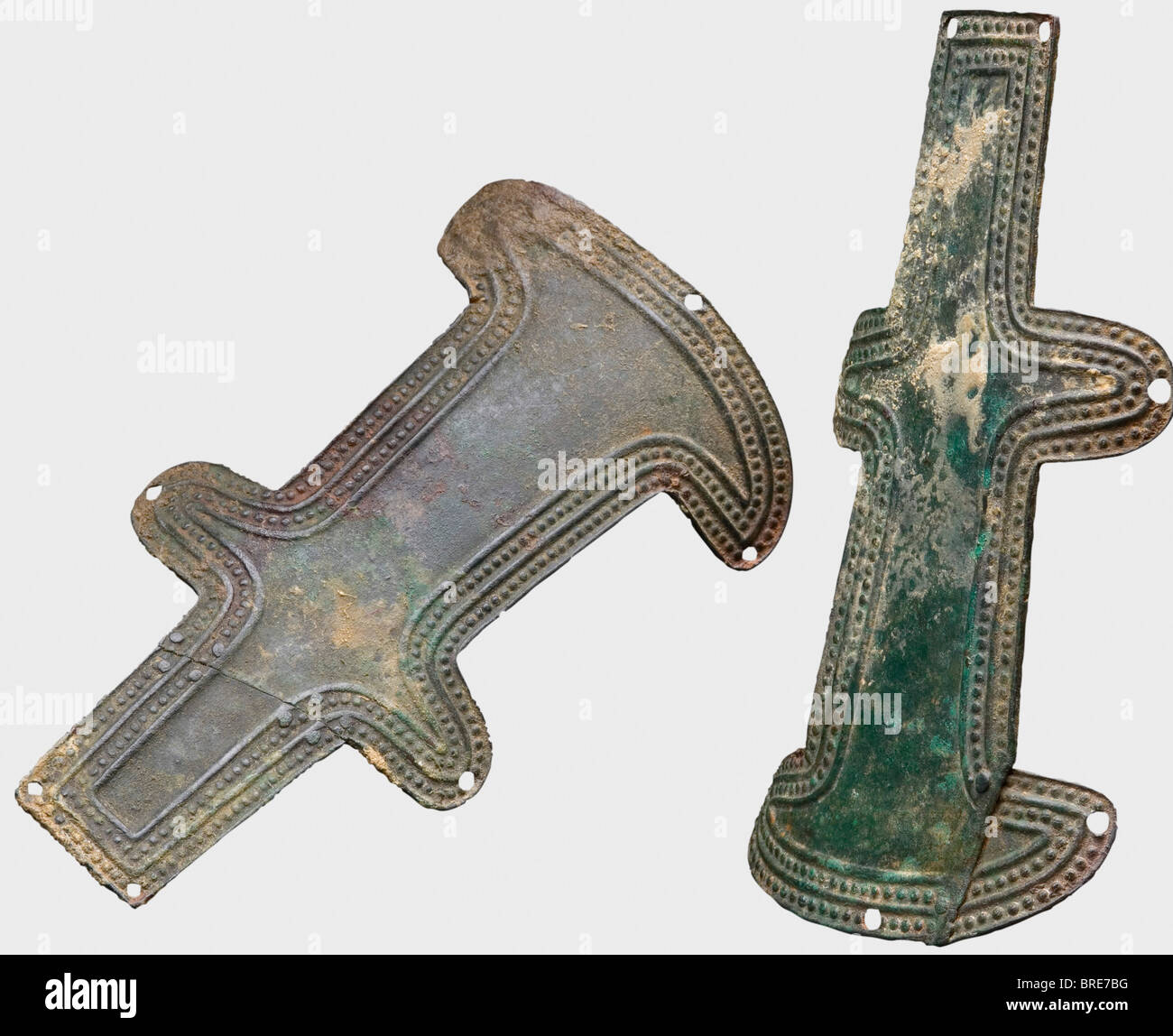 A pair of Urartian protective arm-guards, 8th century B.C ...