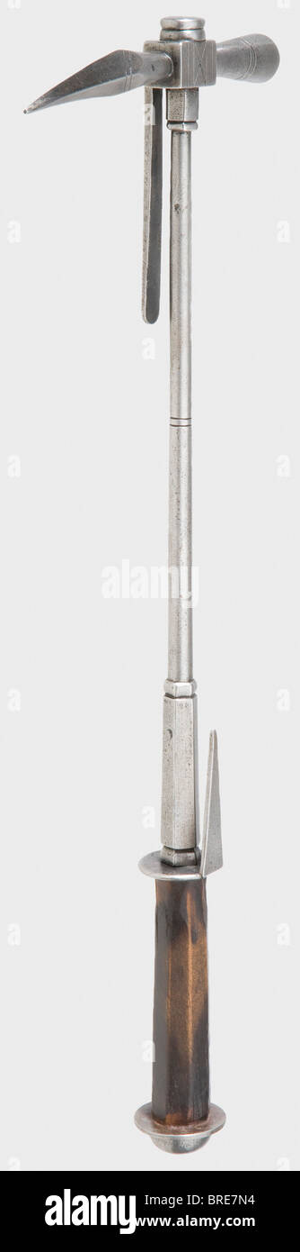 A German war hammer, 1st half of the 17th century Slender iron beak of ...