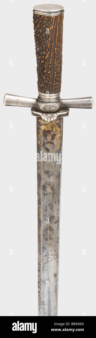 A courtly hunting hanger, from the reign of Ludwig I of Bavaria (1825 ...