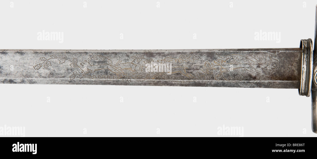 A courtly hunting hanger, from the reign of Ludwig I of Bavaria (1825 ...