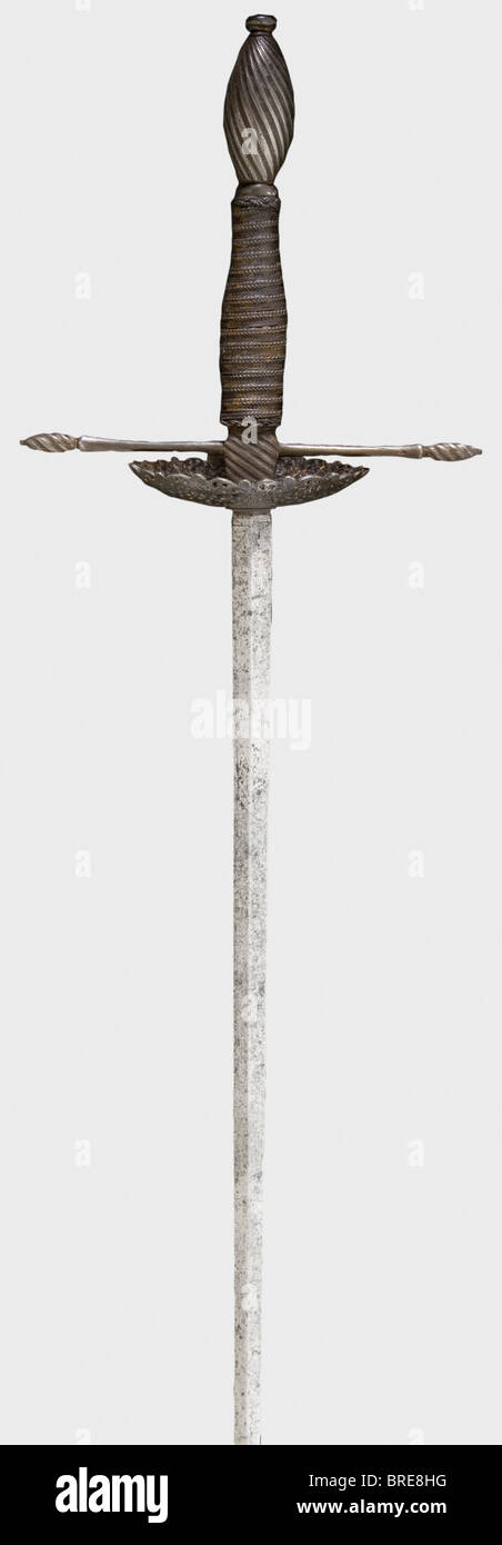 An English cup-hilted rapier, middle of the 17th century Slender ...