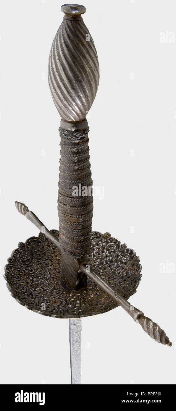 An English cup-hilted rapier, middle of the 17th century Slender ...