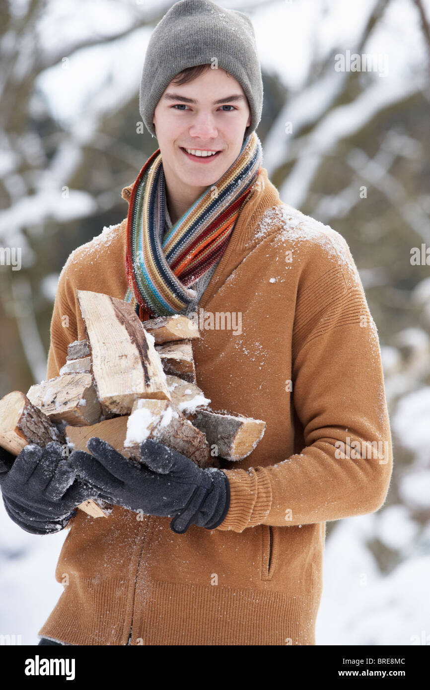 Teenager and collecting firewood hi-res stock photography and images ...