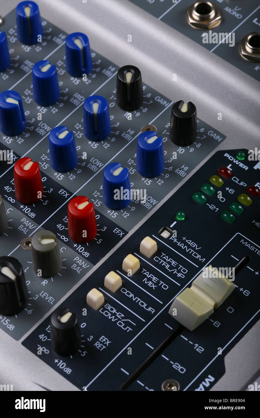 Knobs dials broadcasting mixer hi-res stock photography and images - Alamy