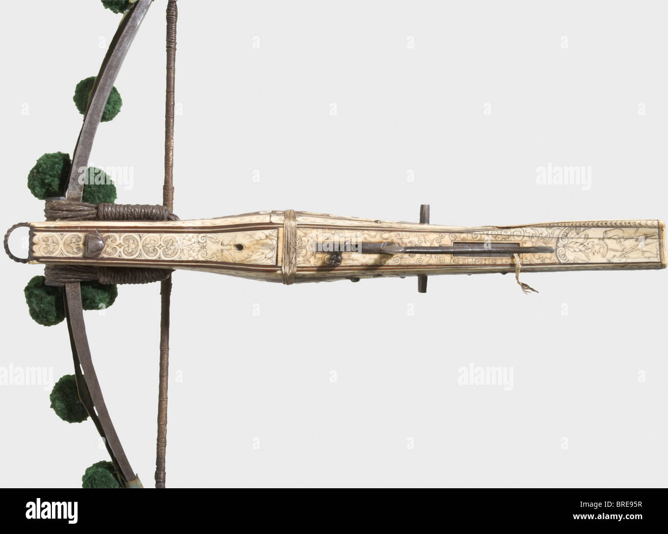 A German hunting crossbow with bone inlays and engraving, circa 1600 ...
