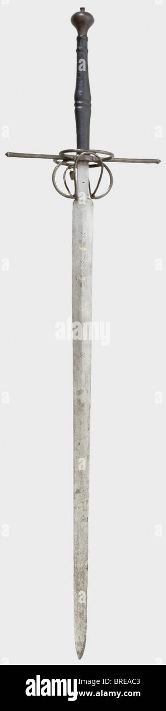 A large German battle sword, middle of the 16th century Double-edged ...