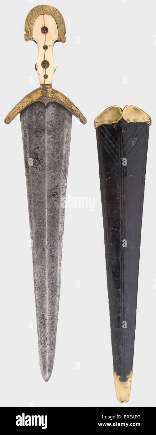 An Italian cinquedea, Emilia, circa 1490/1500 Typical broad blade with ...