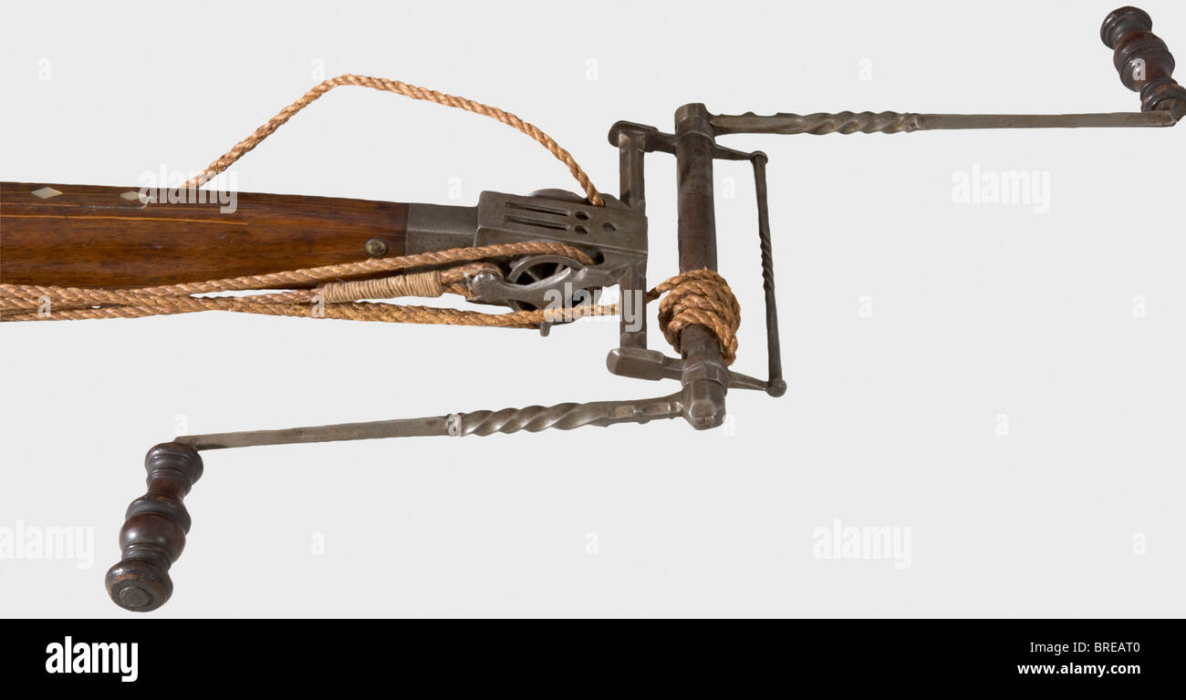 A heavy target crossbow with a Spanish windlass, Dutch/Flemish, circa ...
