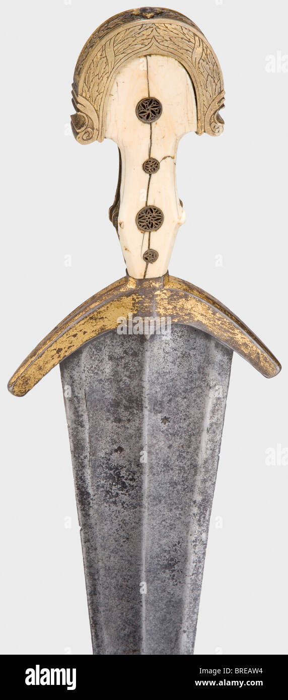 An Italian cinquedea, Emilia, circa 1490/1500 Typical broad blade with ...