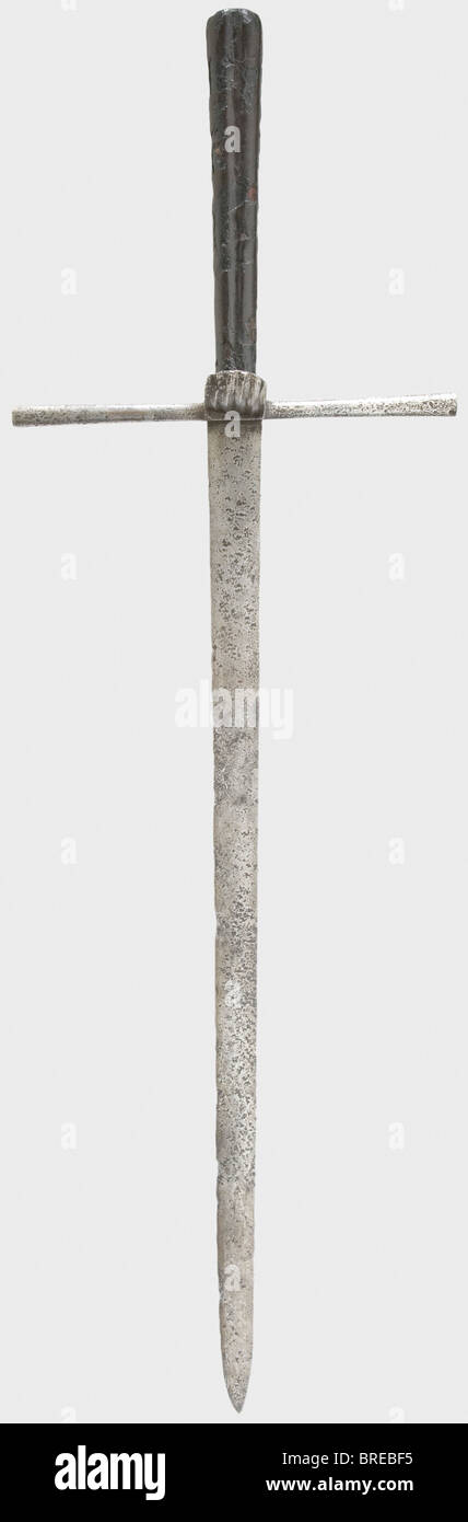 A Southern German long knife, circa 1520 A straight, single-edged blade ...