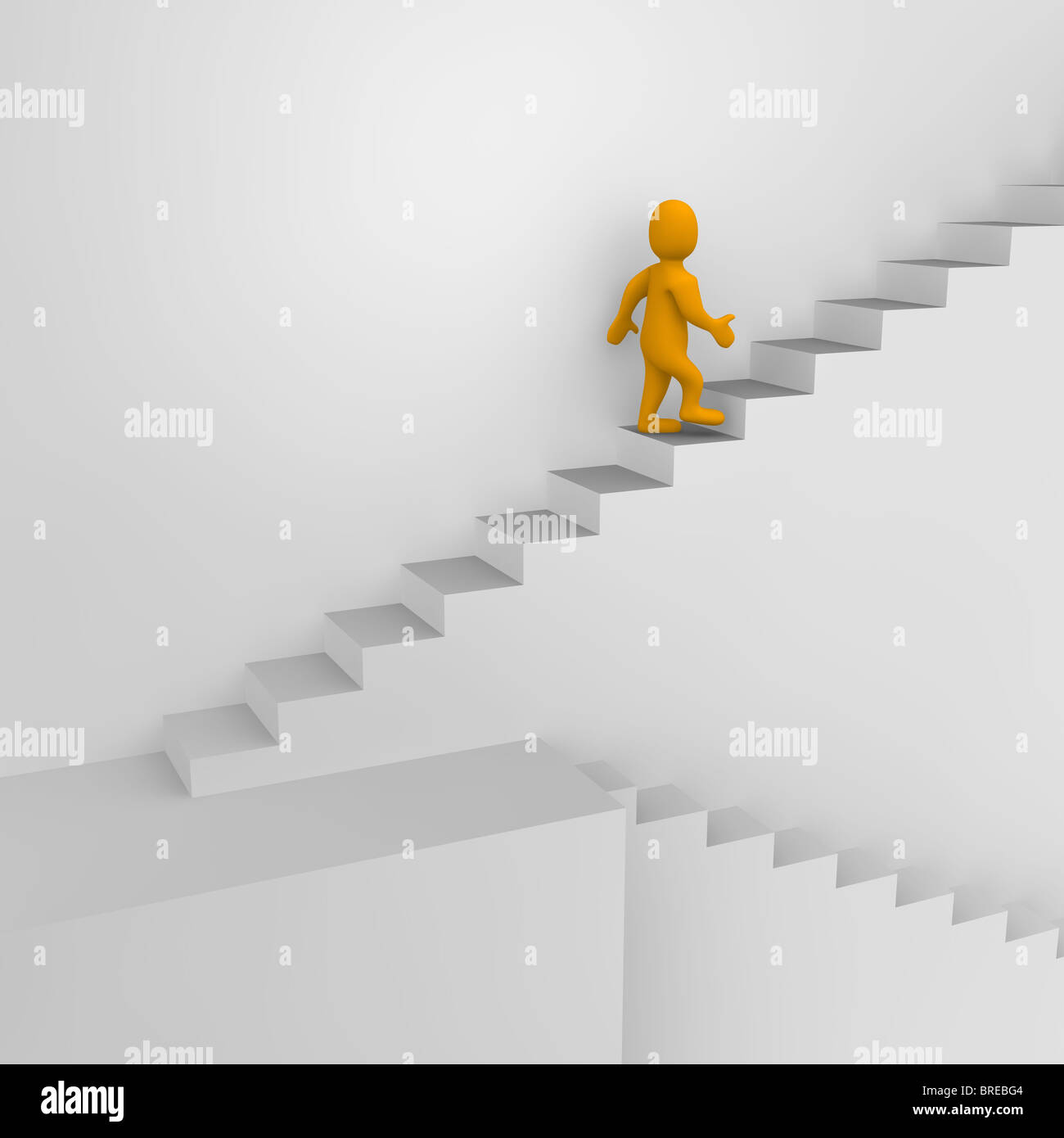Figure going up stairs hi-res stock photography and images - Alamy