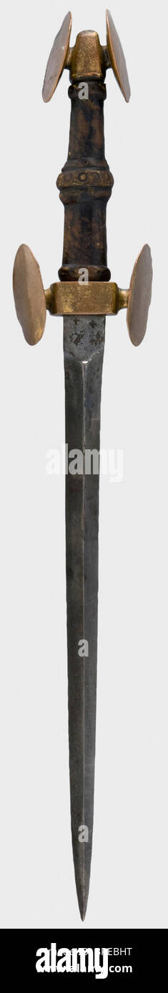 A Venetian eared dagger, circa 1500 Sturdy, slightly hollow-triangular ...