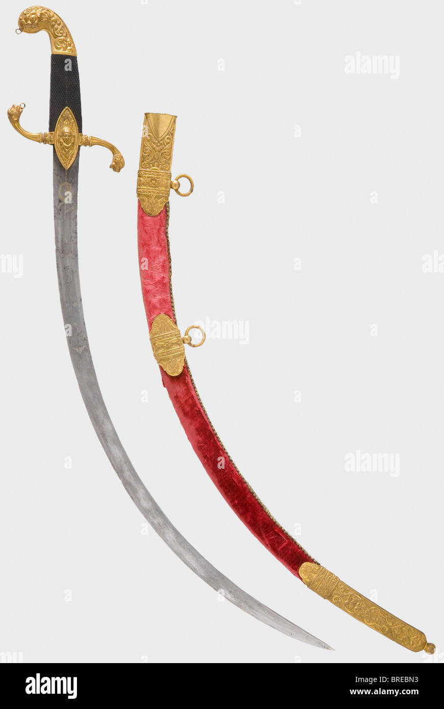 Also gilt and in relief blade has minimal notching hi-res stock ...