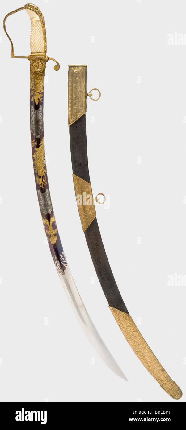 An English officer's sabre, 1st quarter of the 19th century Curved ...
