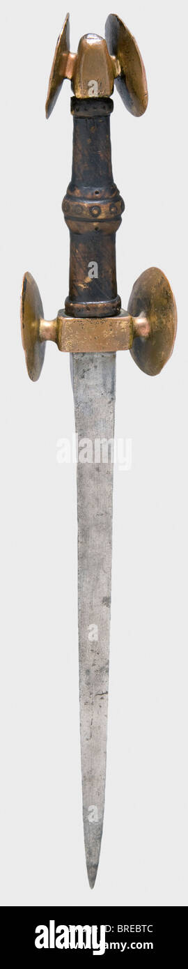 A Venetian eared dagger, circa 1500 Sturdy, slightly hollow-triangular ...