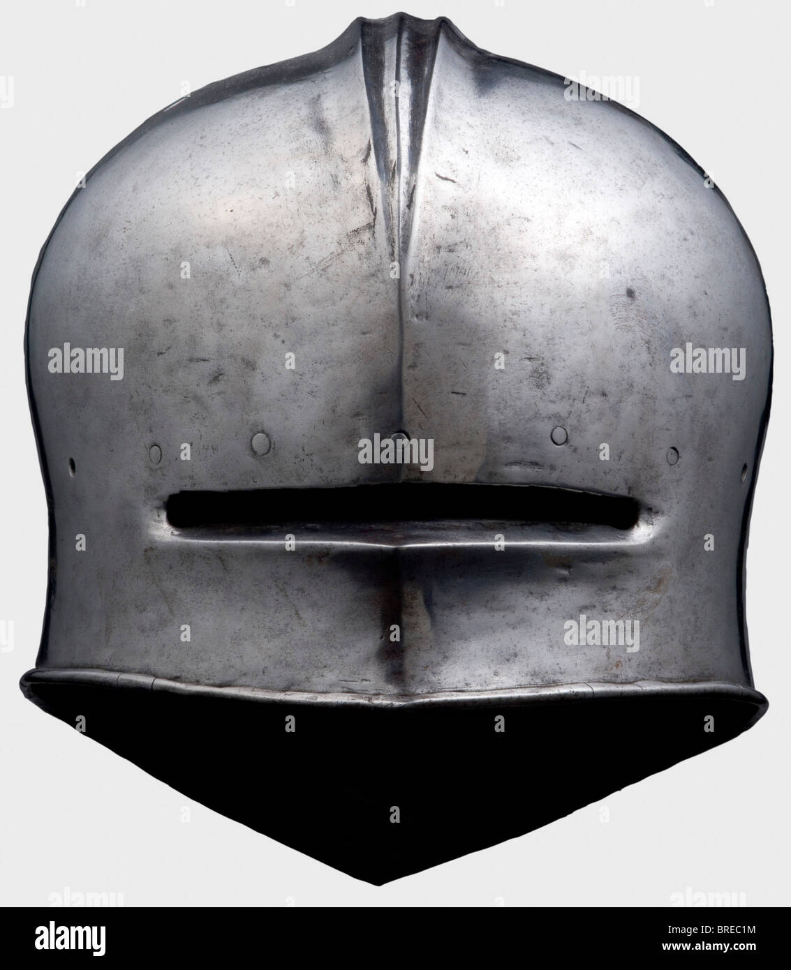 A German sallet, circa 1480/90 The skull forged in one piece with a low ...