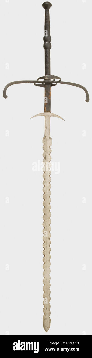 A Southern German two-handed flamberge, Munich(?), circa 1580 Heavy ...