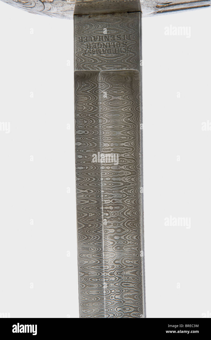A model 1869 officer's sabre, of the Austrian cavalry Damascus blade ...