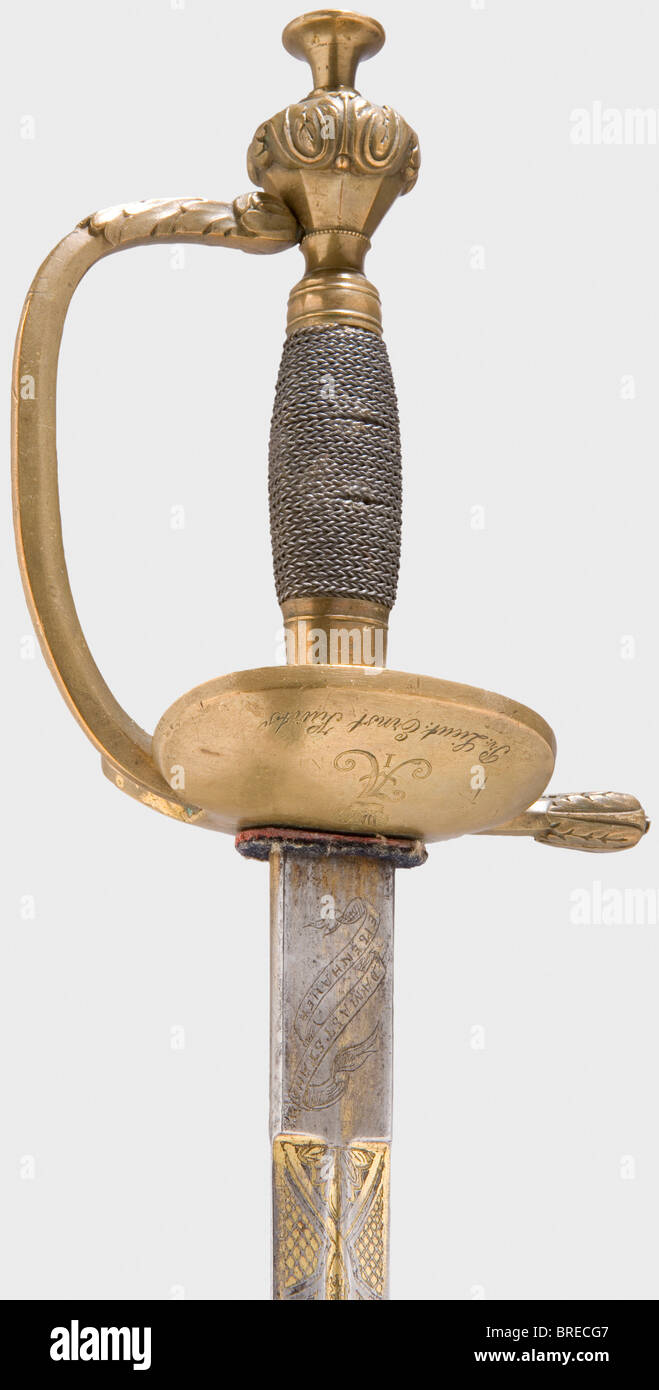 A deluxe sword for a Lieutenant, in the Emperor Alexander Grenadier ...