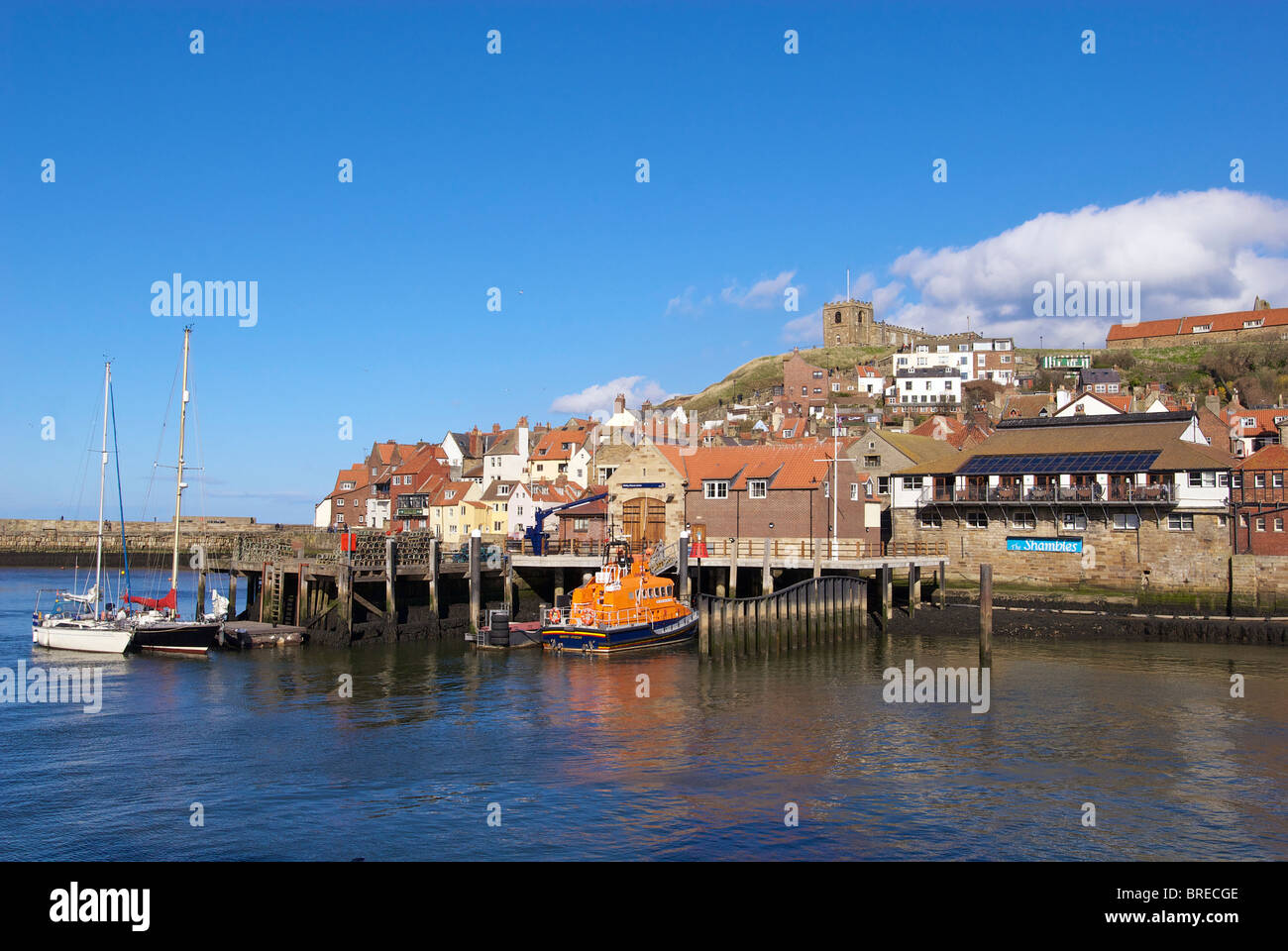Whitby harbour North Yorkshire. North York Moors Stock Photo - Alamy