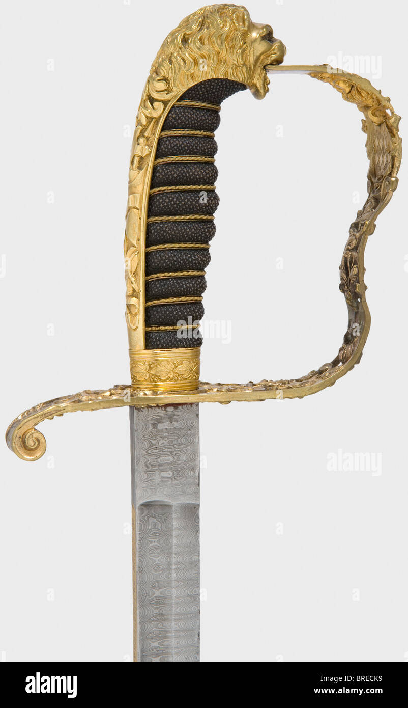 A king's prize sabre for outstanding marksmanship, to Oberleutnant ...