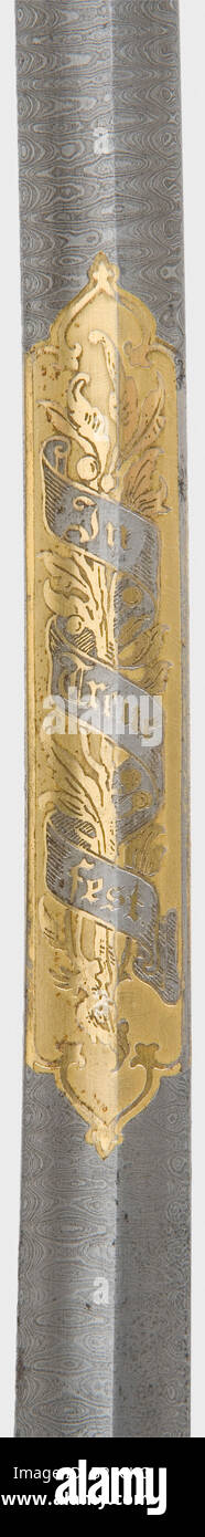 A king's prize sabre for outstanding marksmanship, to Oberleutnant ...