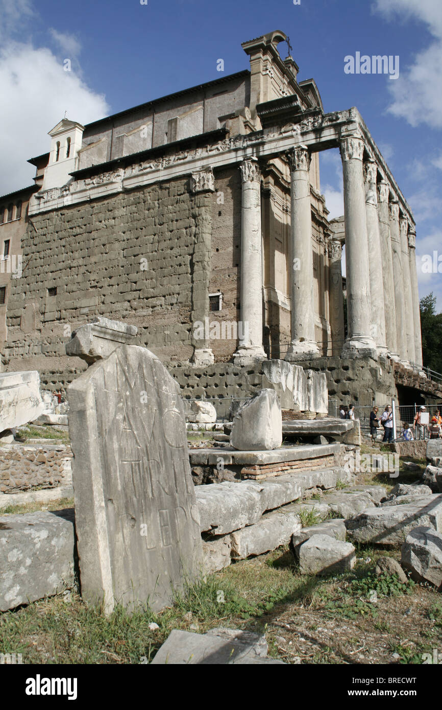 temple of antoninus and faustina, roman forum, rome Stock Photo - Alamy