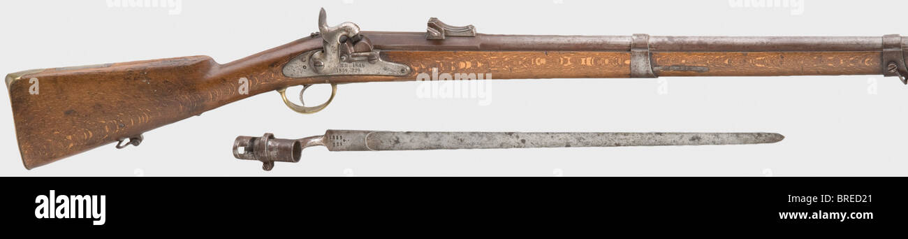An infantry rifle M 1848, serial number 1859-229. Matching numbers. Two ...