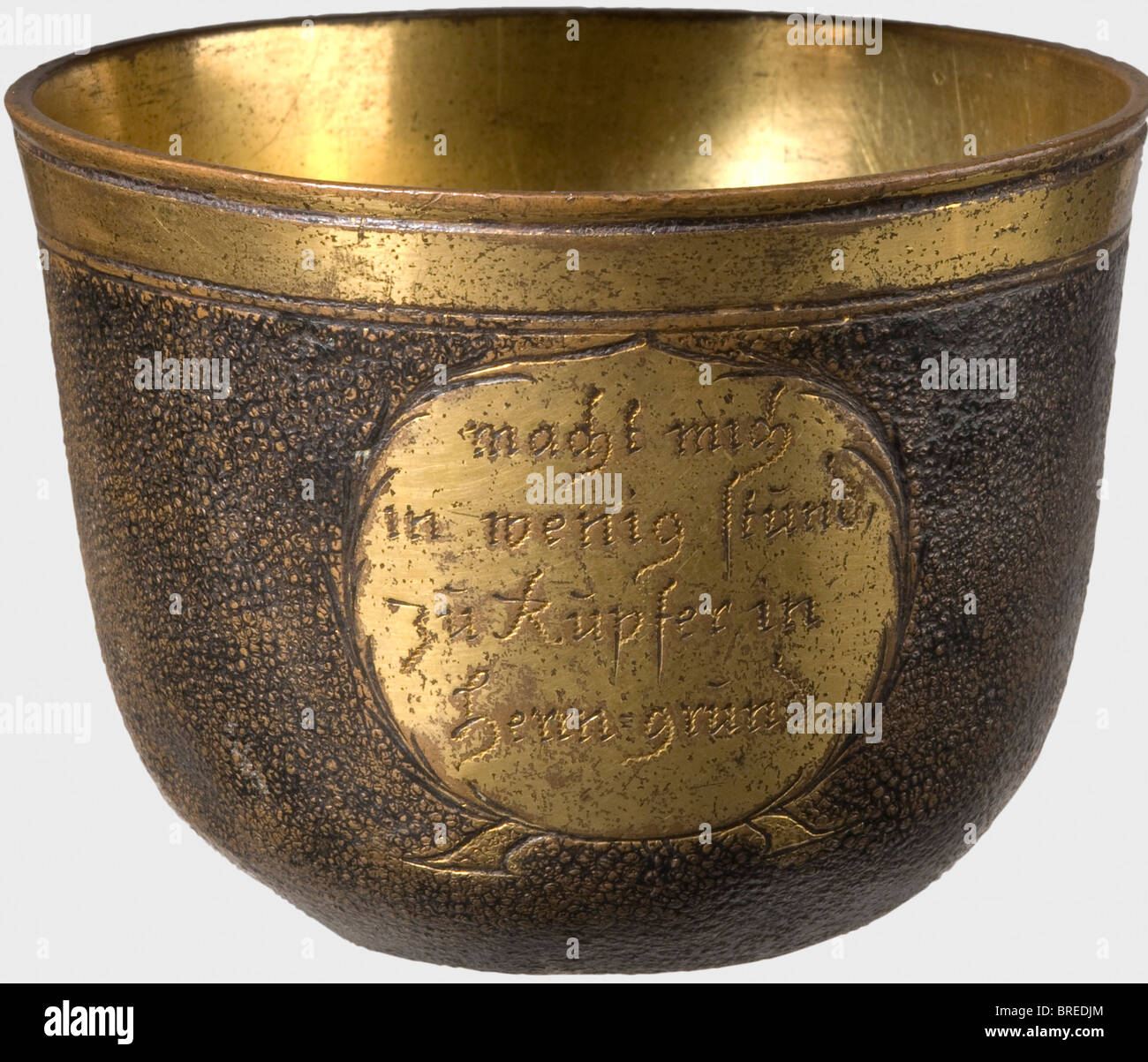 A gilt copper beaker, Herrengrund, 18th century Small, partially gilt ...