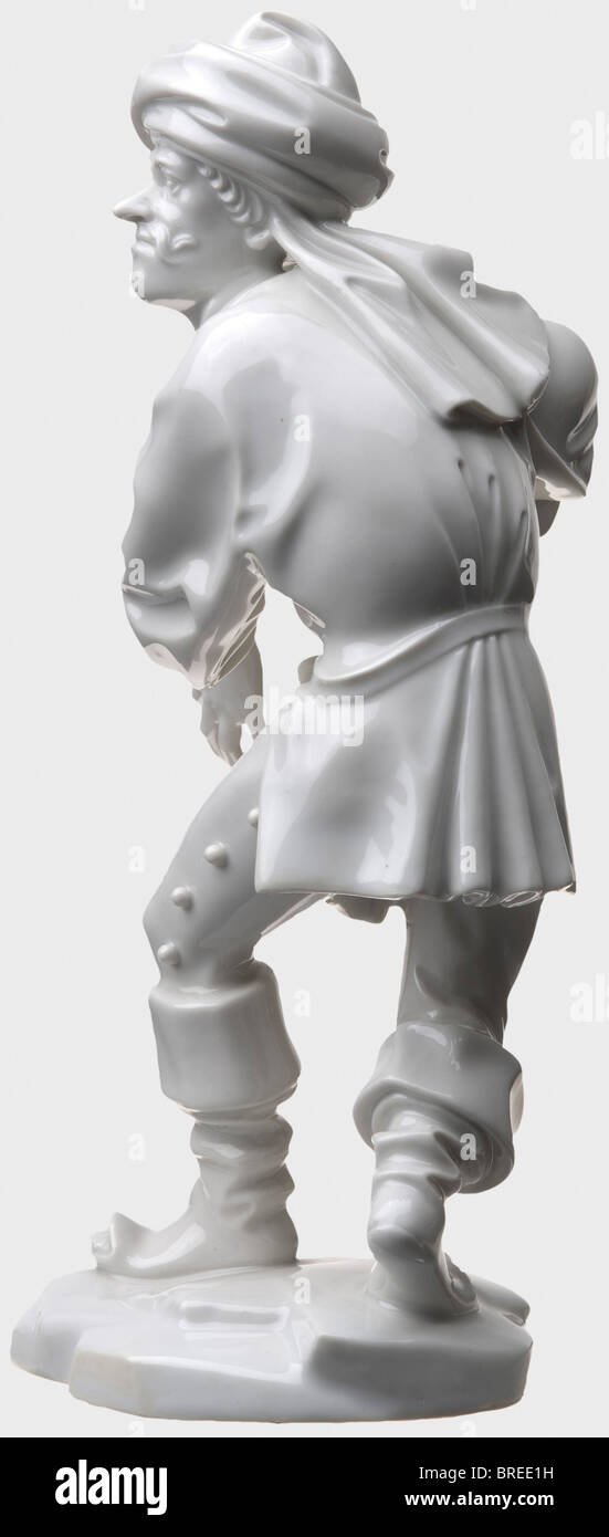 The Peasant, Allach Porcelain Factory White, glazed porcelain from the ...