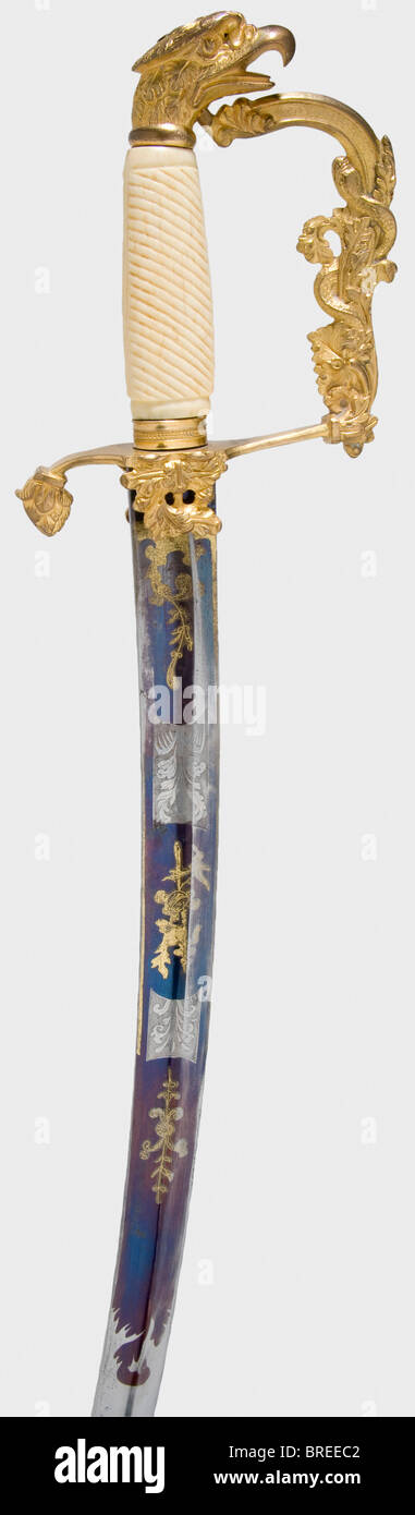 A US officer's sabre, middle of the 19th century Curved single-edged ...