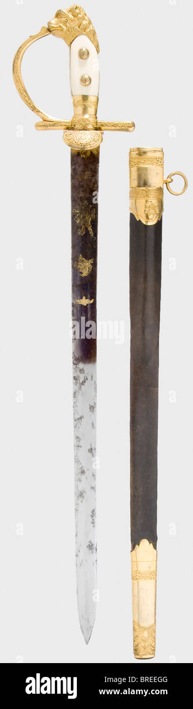 A German hunting hanger, middle of the 19th century Straight single ...