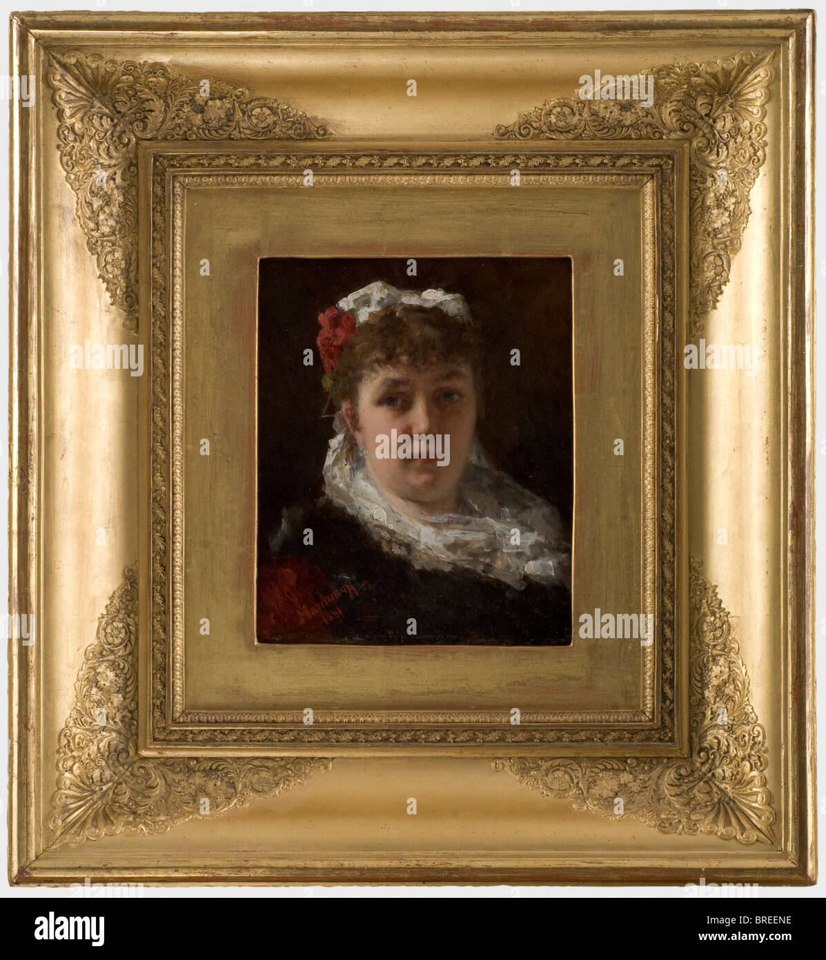 Alexei Alexeievich Harlamoff (1842 - 1925), a portrait of Félia ...