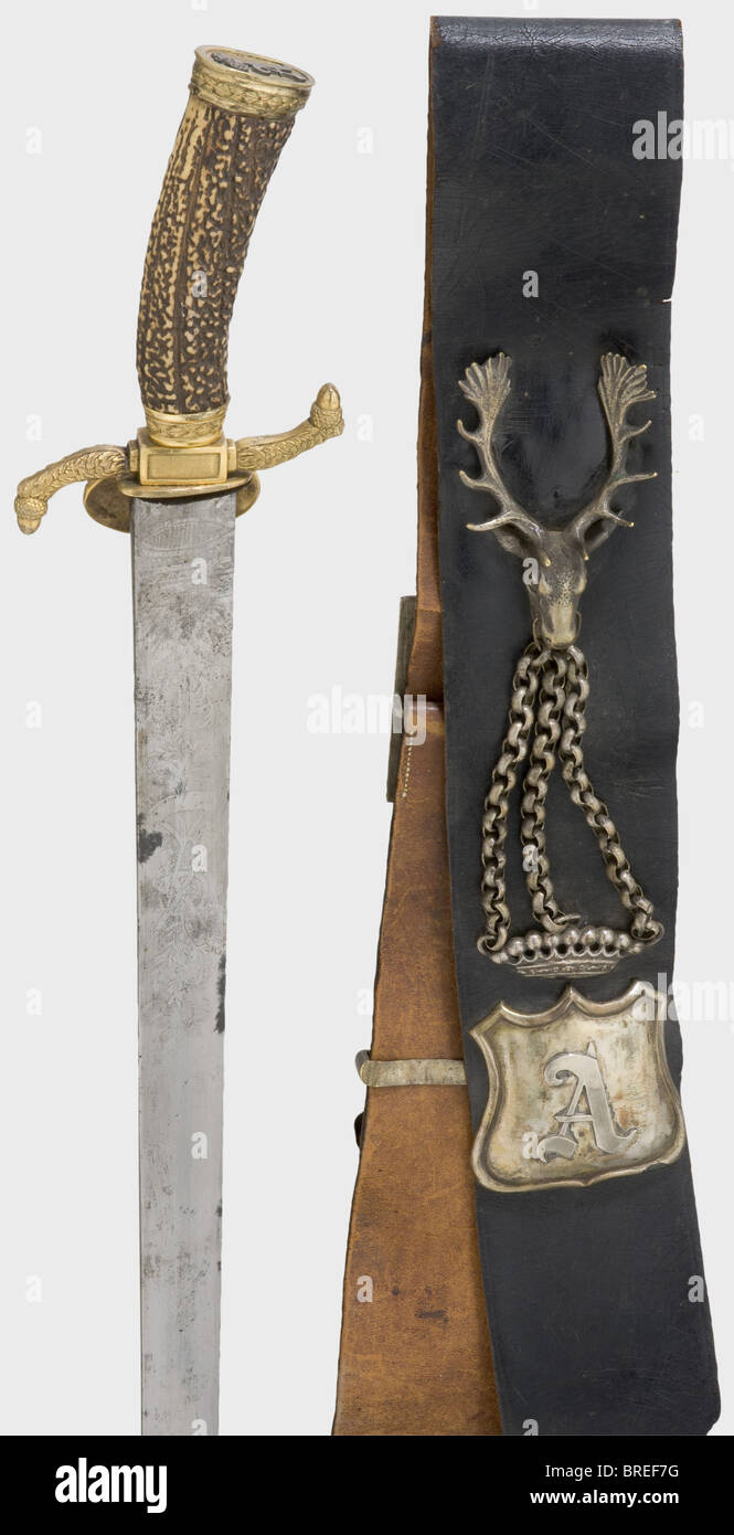 A hunting hanger and bandolier, Southern Germany or Austria, 1st half ...