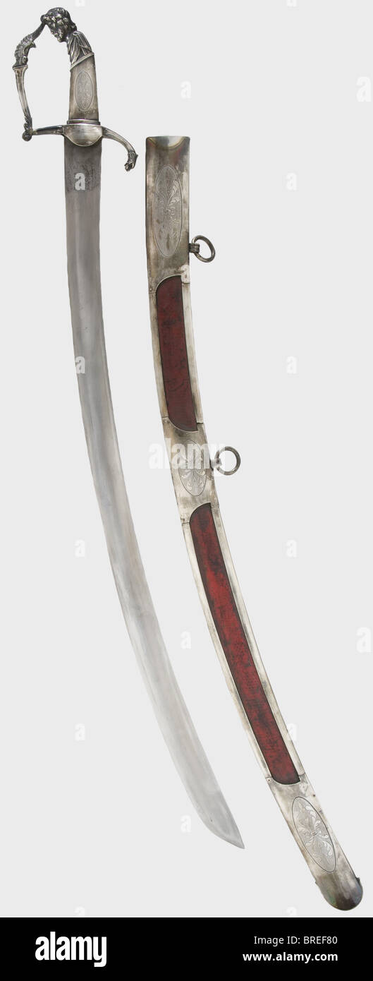 A silver-mounted sabre for an Hungarian magnate, 19th century Heavy ...