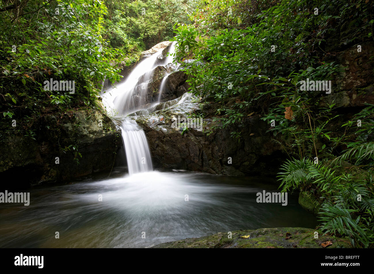 The Krabak Waterfall in Pang Sida National Park, Thailand Stock Photo ...