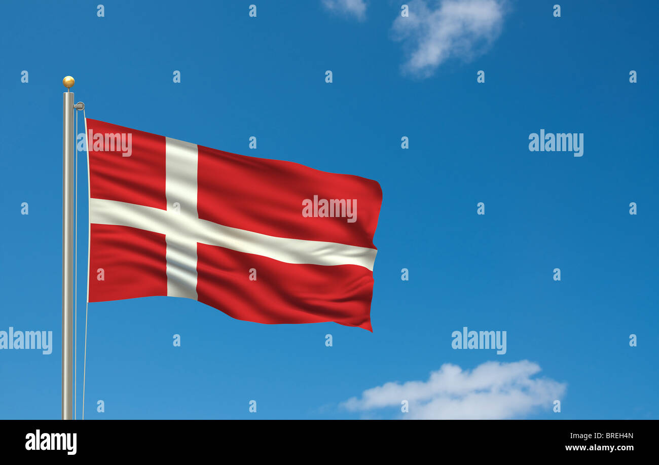 Flag of Denmark Stock Photo - Alamy