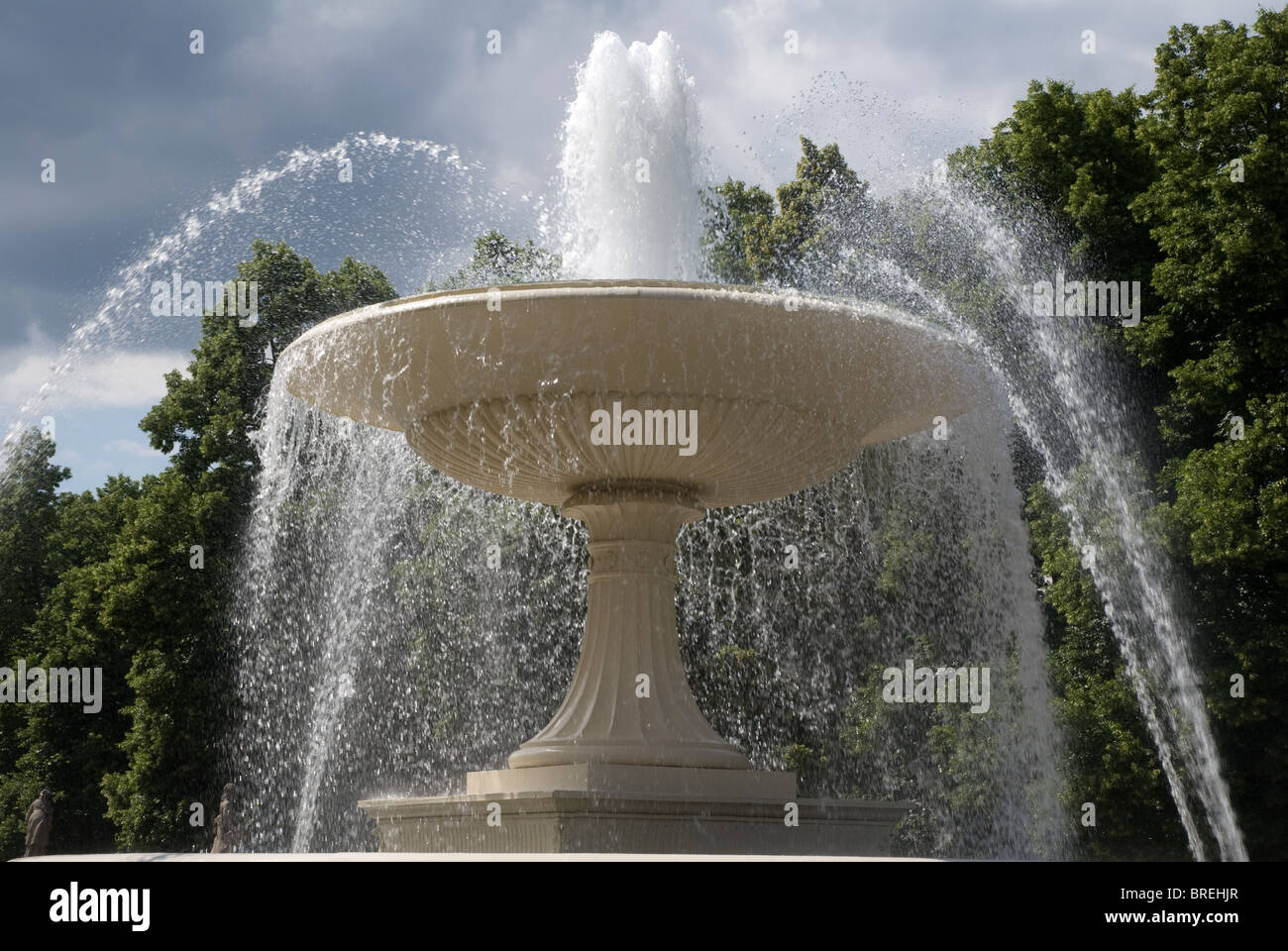 big fountain in the park Stock Photo - Alamy