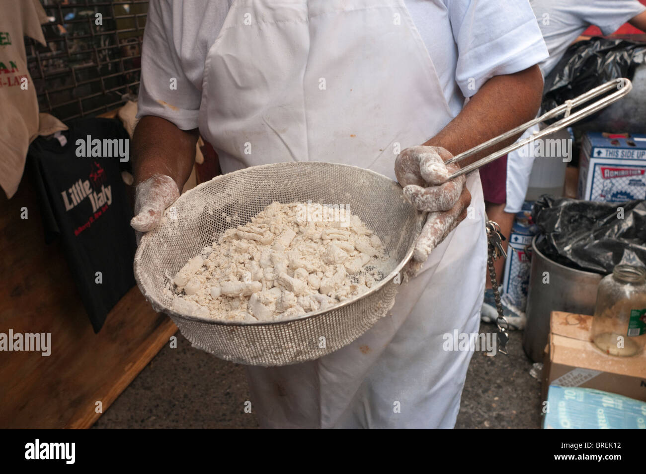 New York, NY - 18 September 2010 Making Zeppoli at the San Gennaro ...