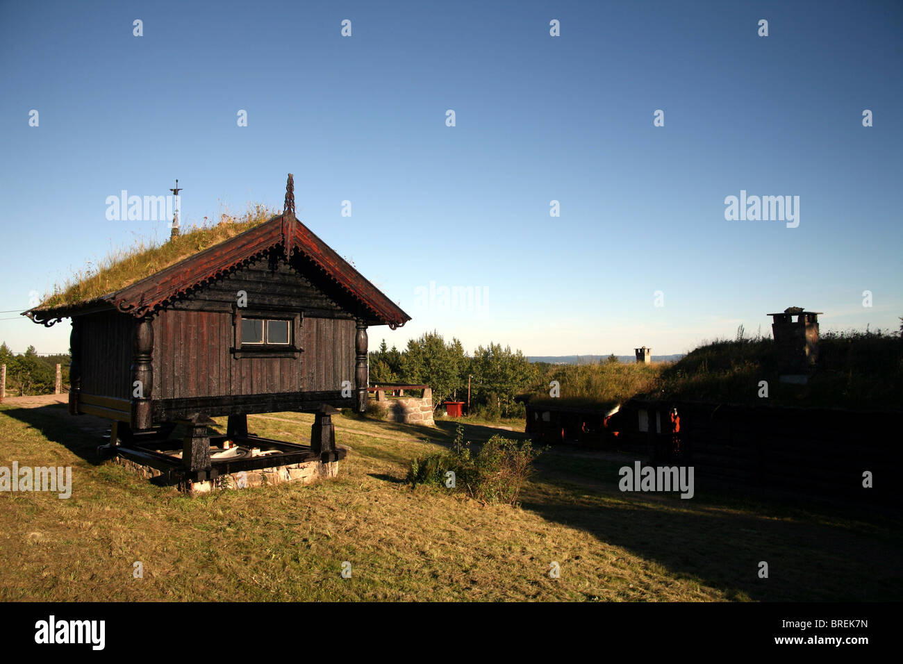 Norway timber buildings timber building wooden house hi-res stock ...