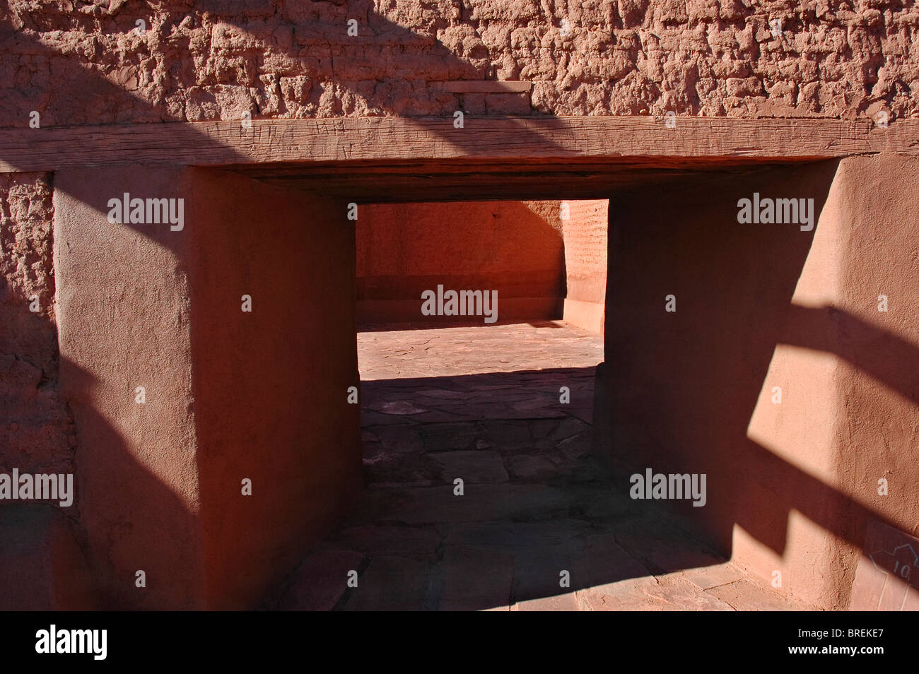 Ruins of old Spanish Mission church at Pecos National Historical Park ...