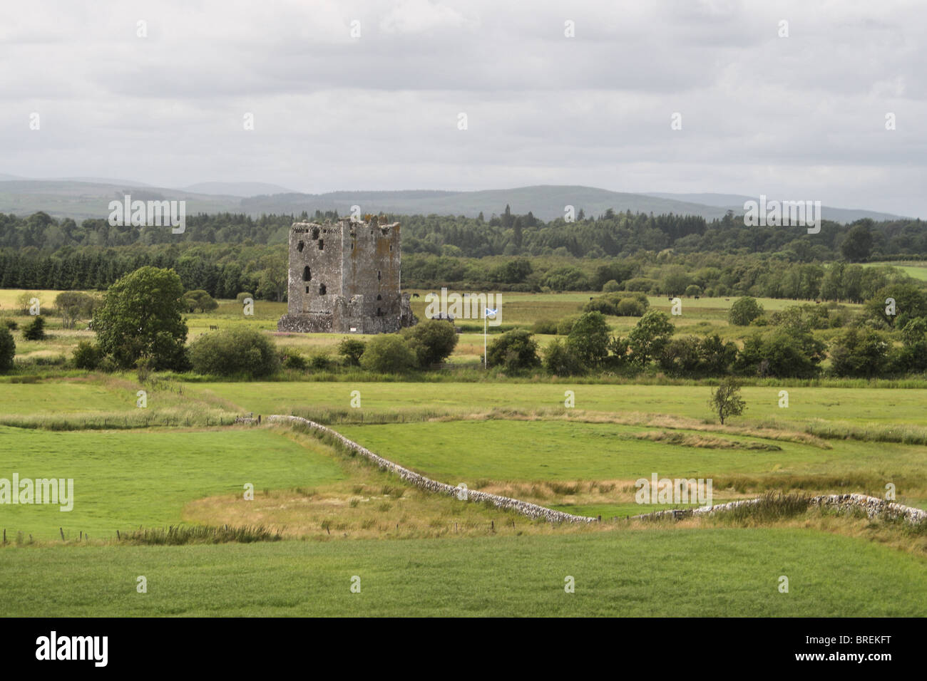 Tower built by archibald the grim lord of galloway hi-res stock ...