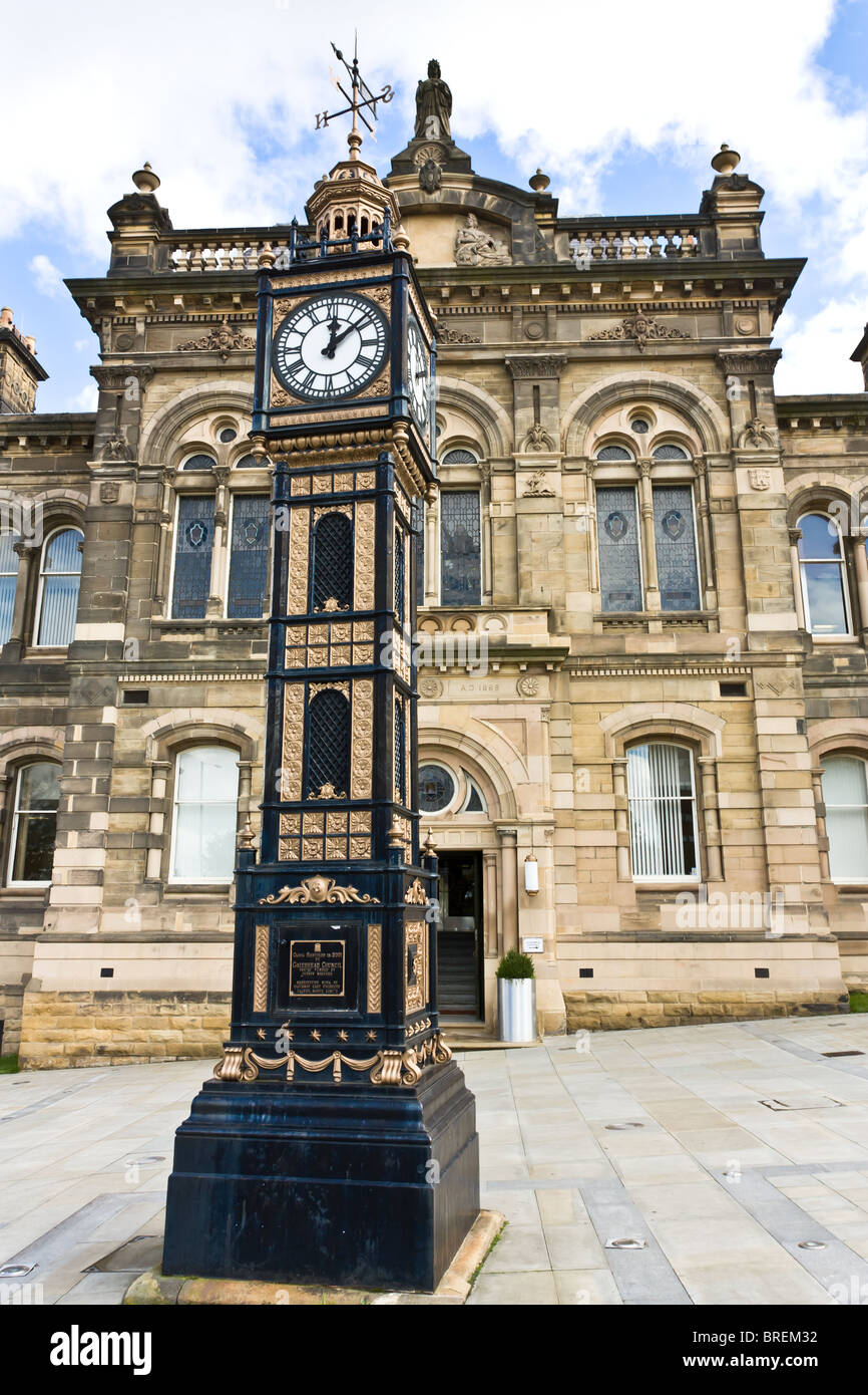 Gateshead old town hall clock known as Little Ben Stock Photo - Alamy