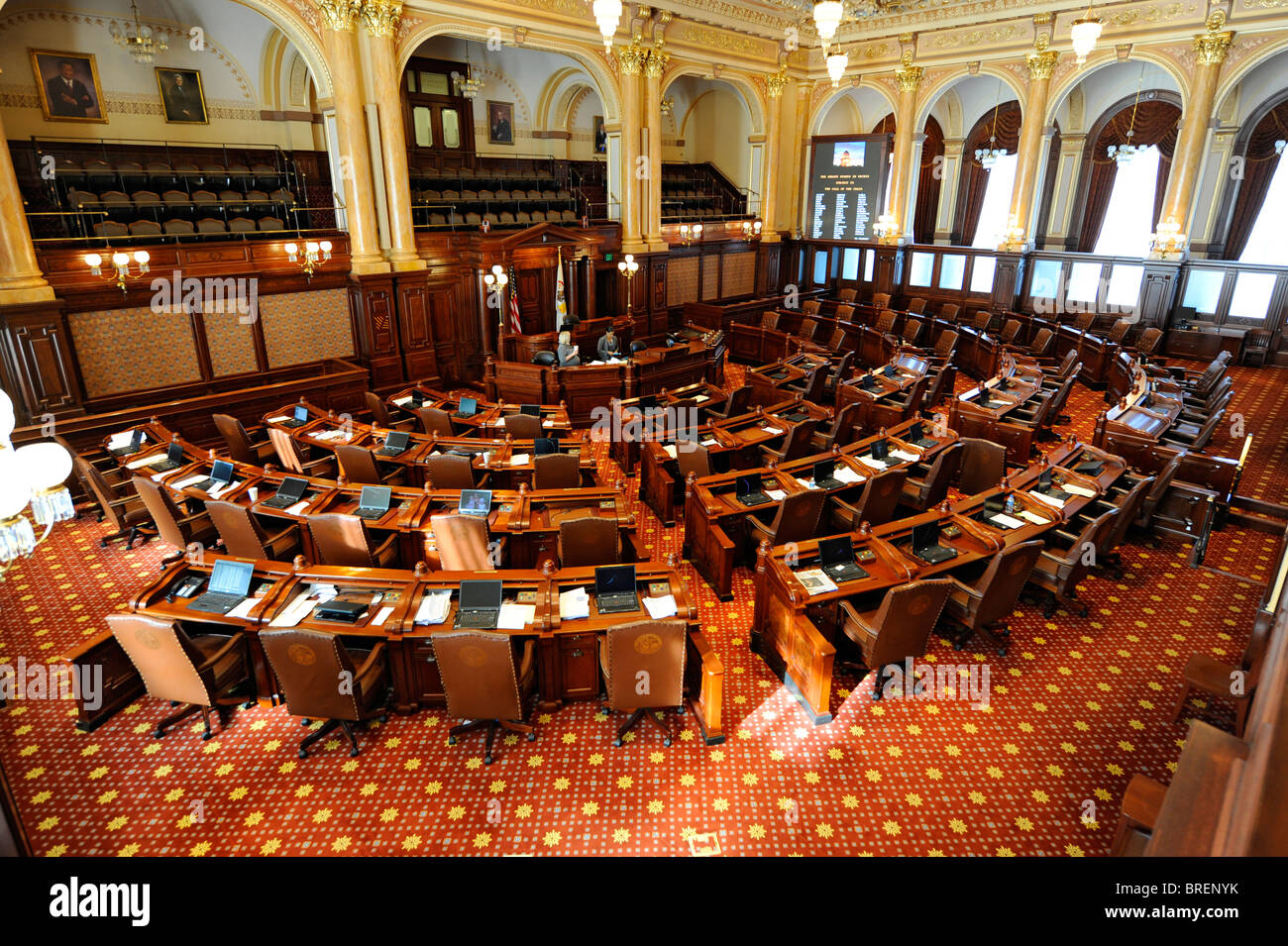 Senate Chambers State Capitol Building Springfield Illinois Stock Photo ...
