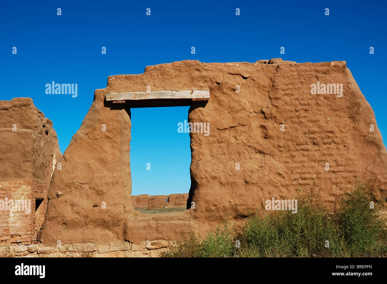 Adobe ruins at Fort Union National Monument, NM Stock Photo - Alamy