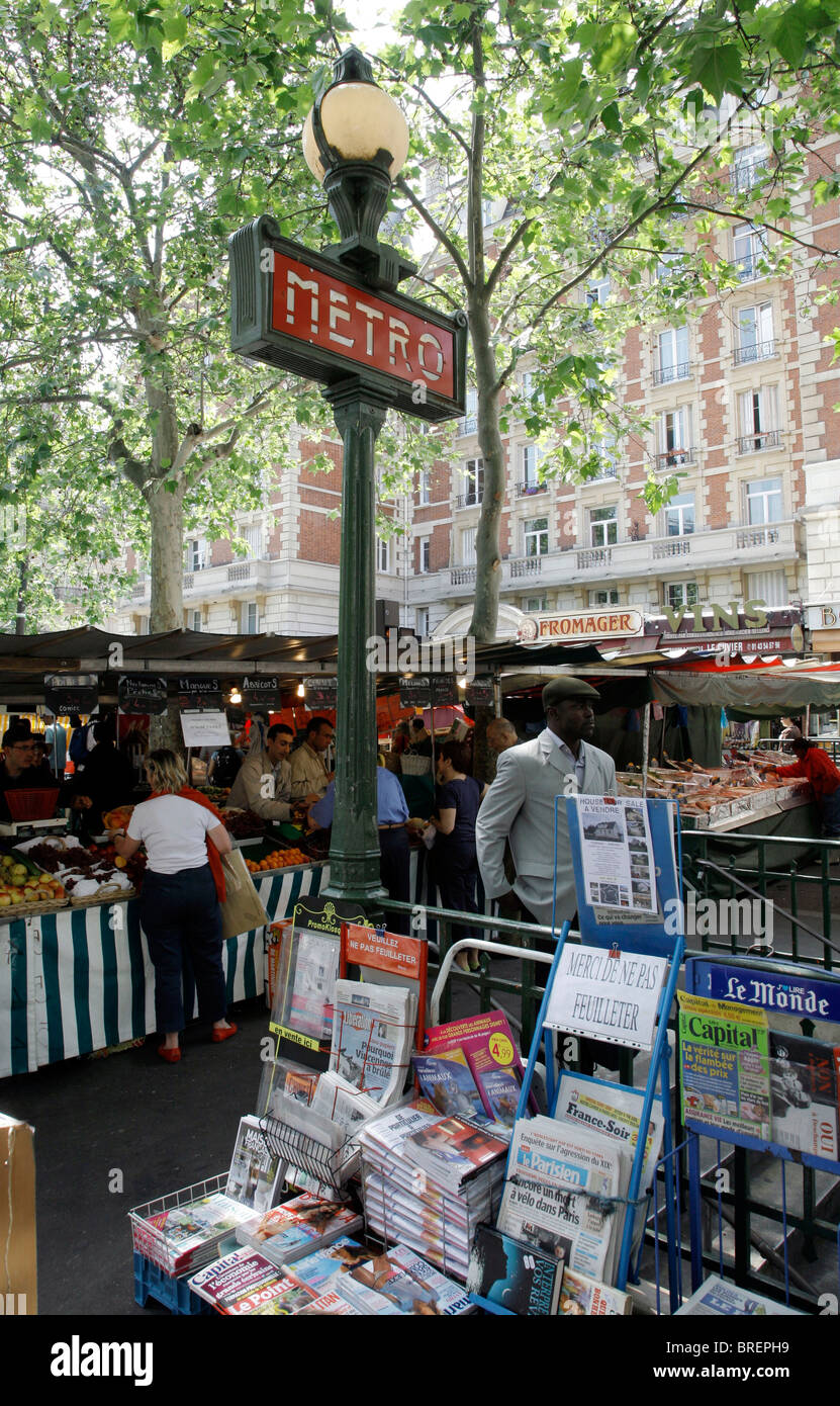 Maubert-Mutualite metro station, Place Maubert, Paris, France, Europe ...